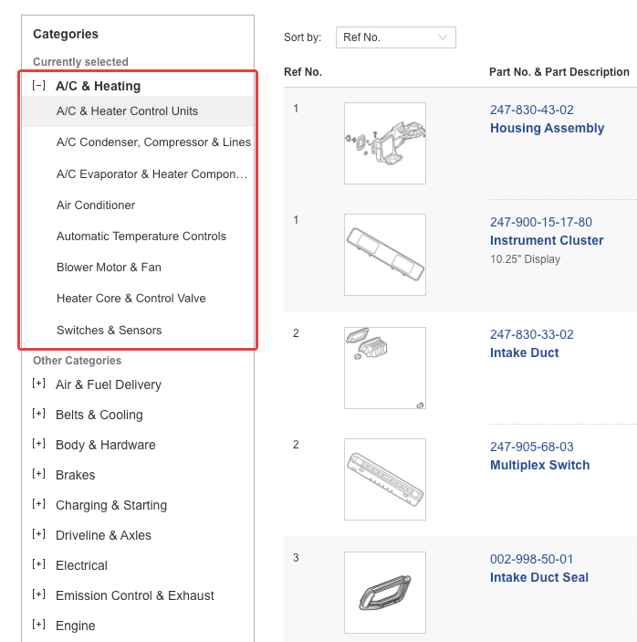 Help Me Locate a Part Using the Parts Catalog - MB Parts Giant Help Center